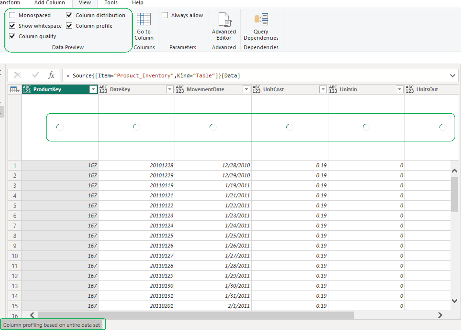 Status Bar and Profiling – BI2020.blog