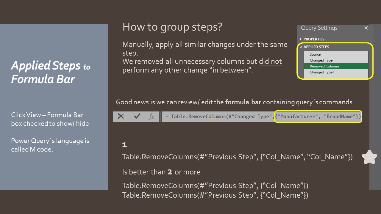 Applied Steps window – BI2020.blog